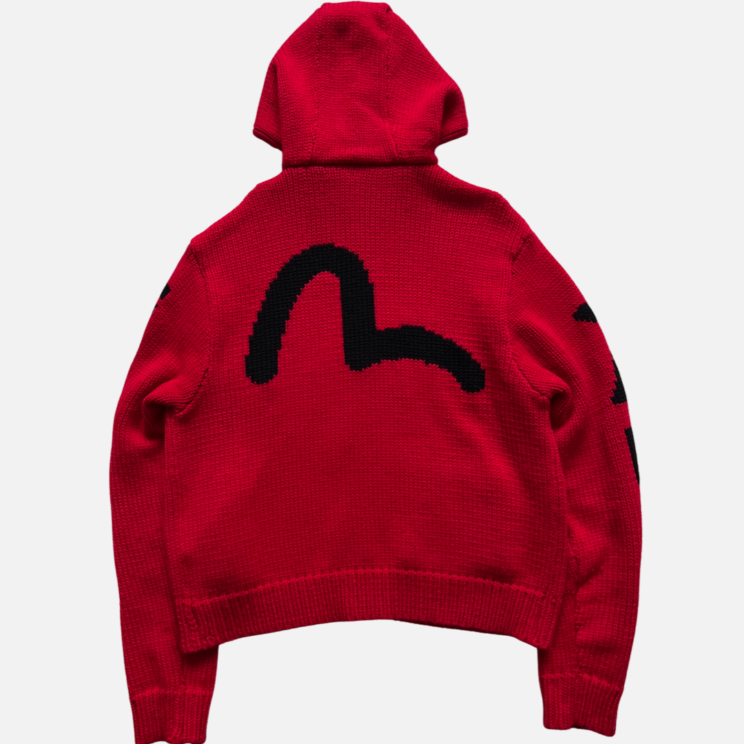EVISU KNIT HOODIE RED [L] – 2K DEPT.