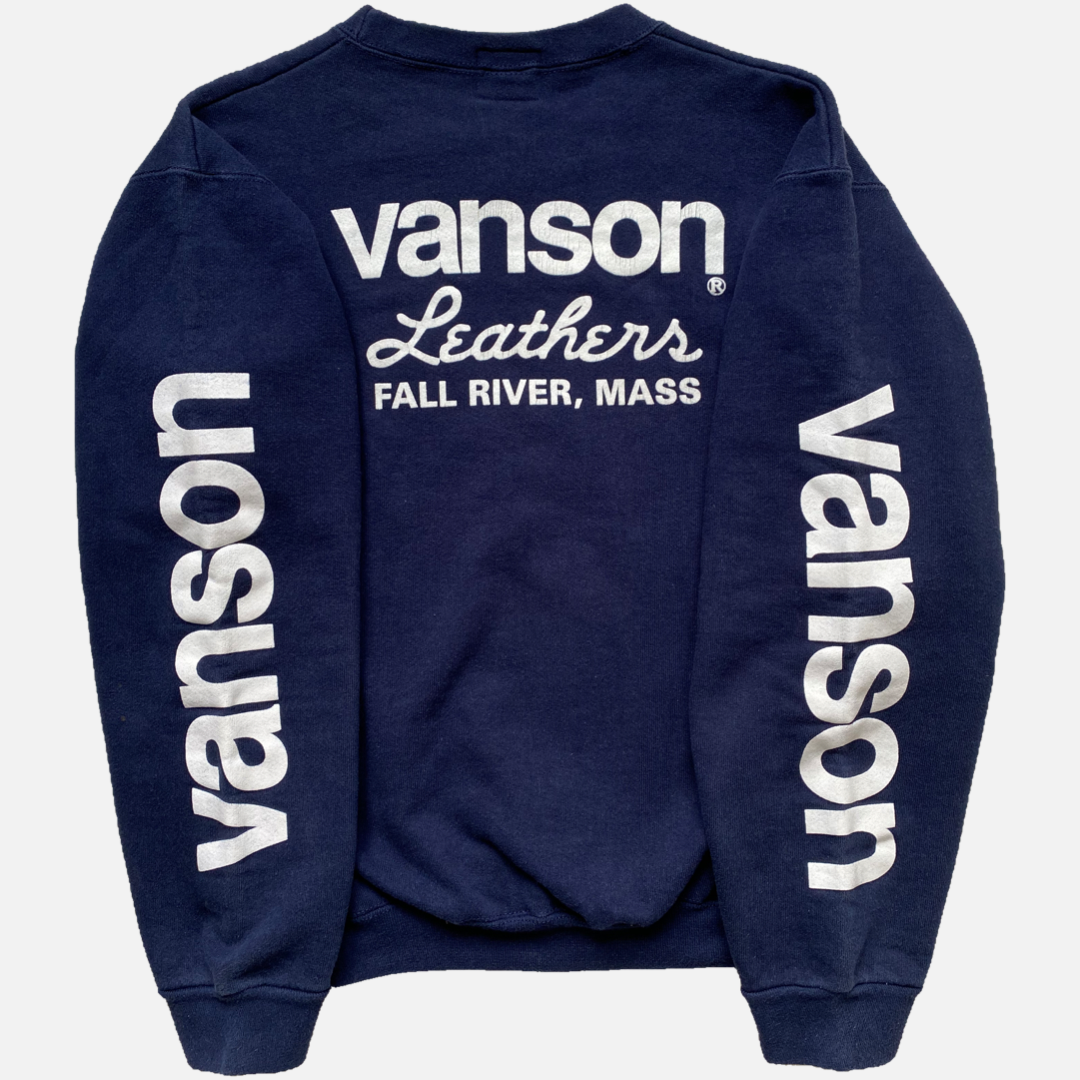 VANSON NAVY CREWNECK SWEATER [S] – 2K DEPT.